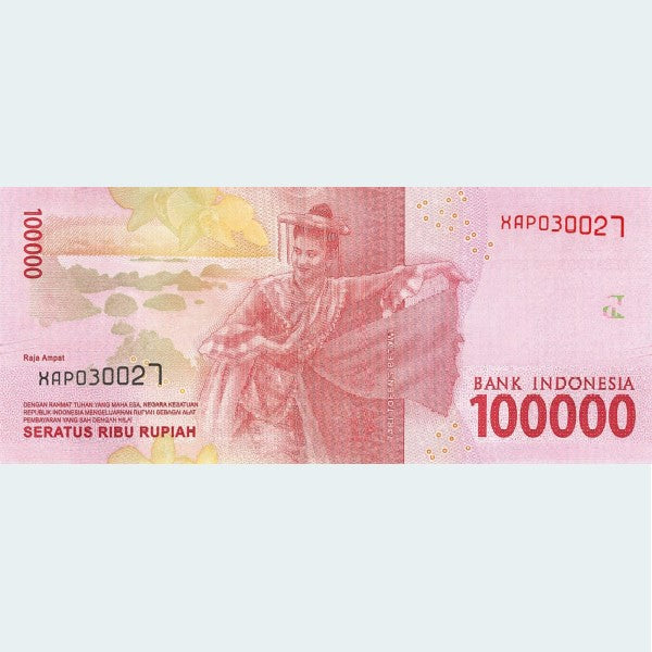 100,000 Indonesian Rupiah Banknote UNC | Templeton Collectibles